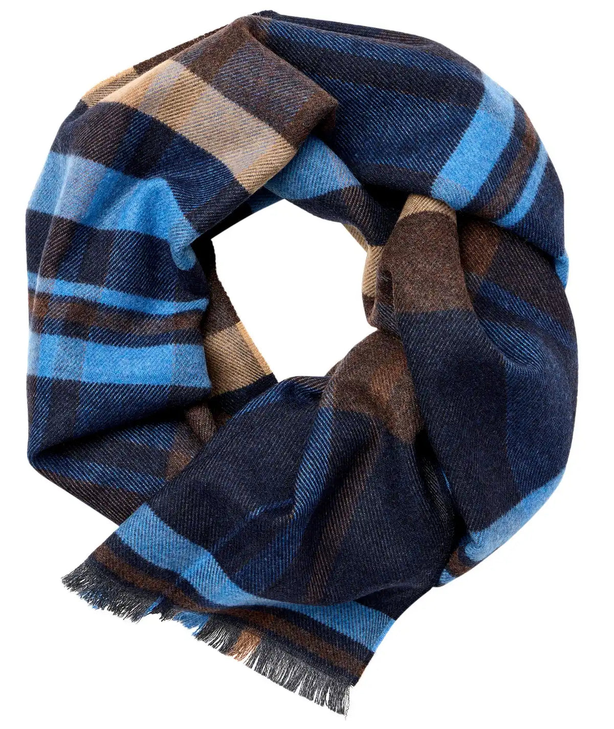 Casa Moda Mens Scarf Navy Beige