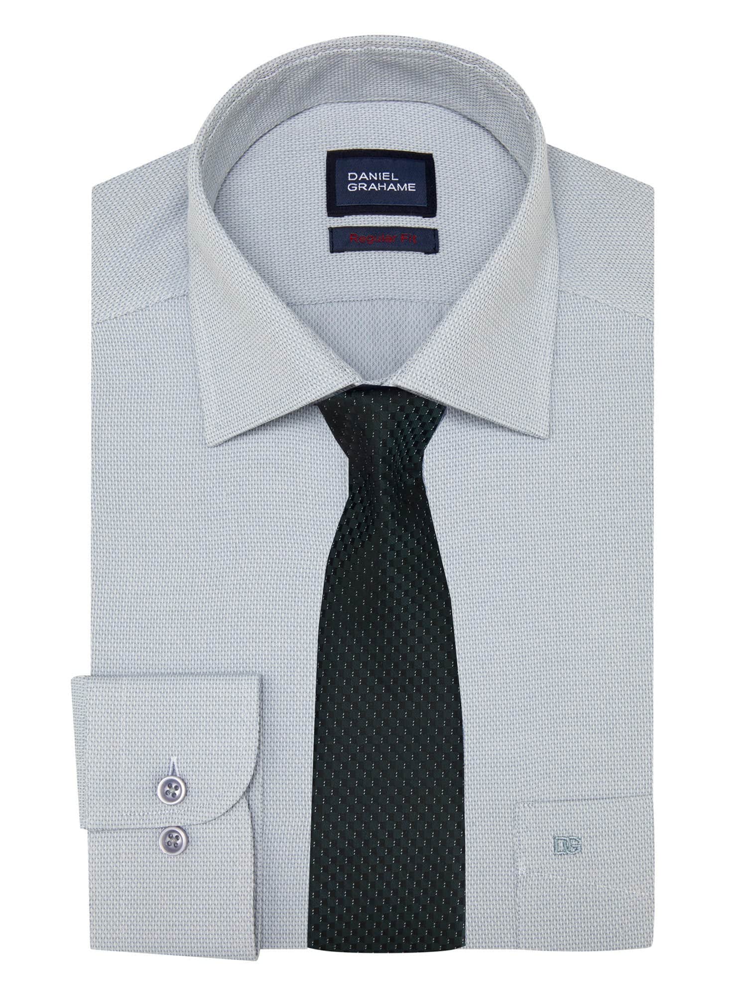 Daniel Graham Shirt & Tie Set Regular Fit Light Green