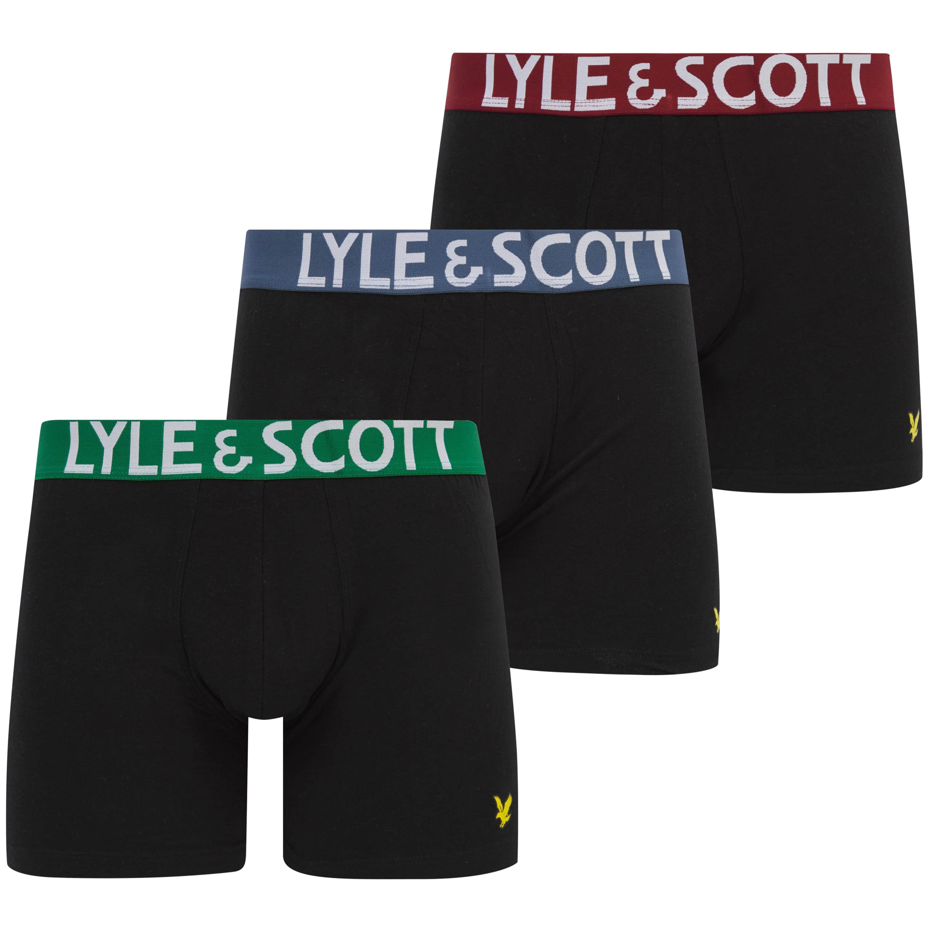 Lyle & Scott Daniel Boxer Briefs 3 Pack Black Multi