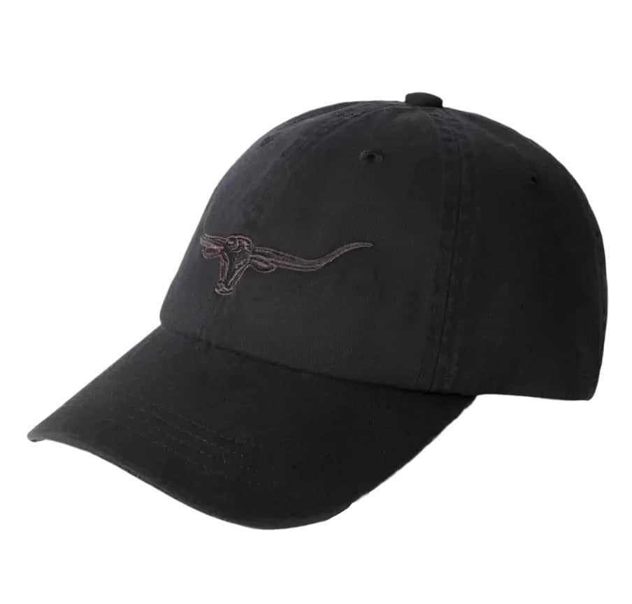 RM Williams Longhorn Twill Baseball Cap Black