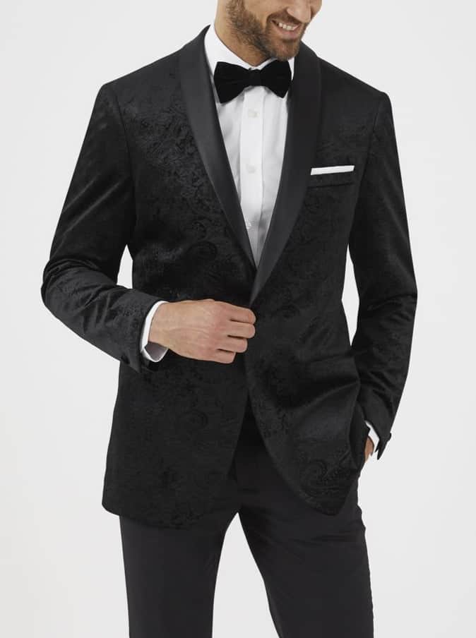 Tuxedo No.18 Dinner Suit Black Velvet Jacket Tailored Fit