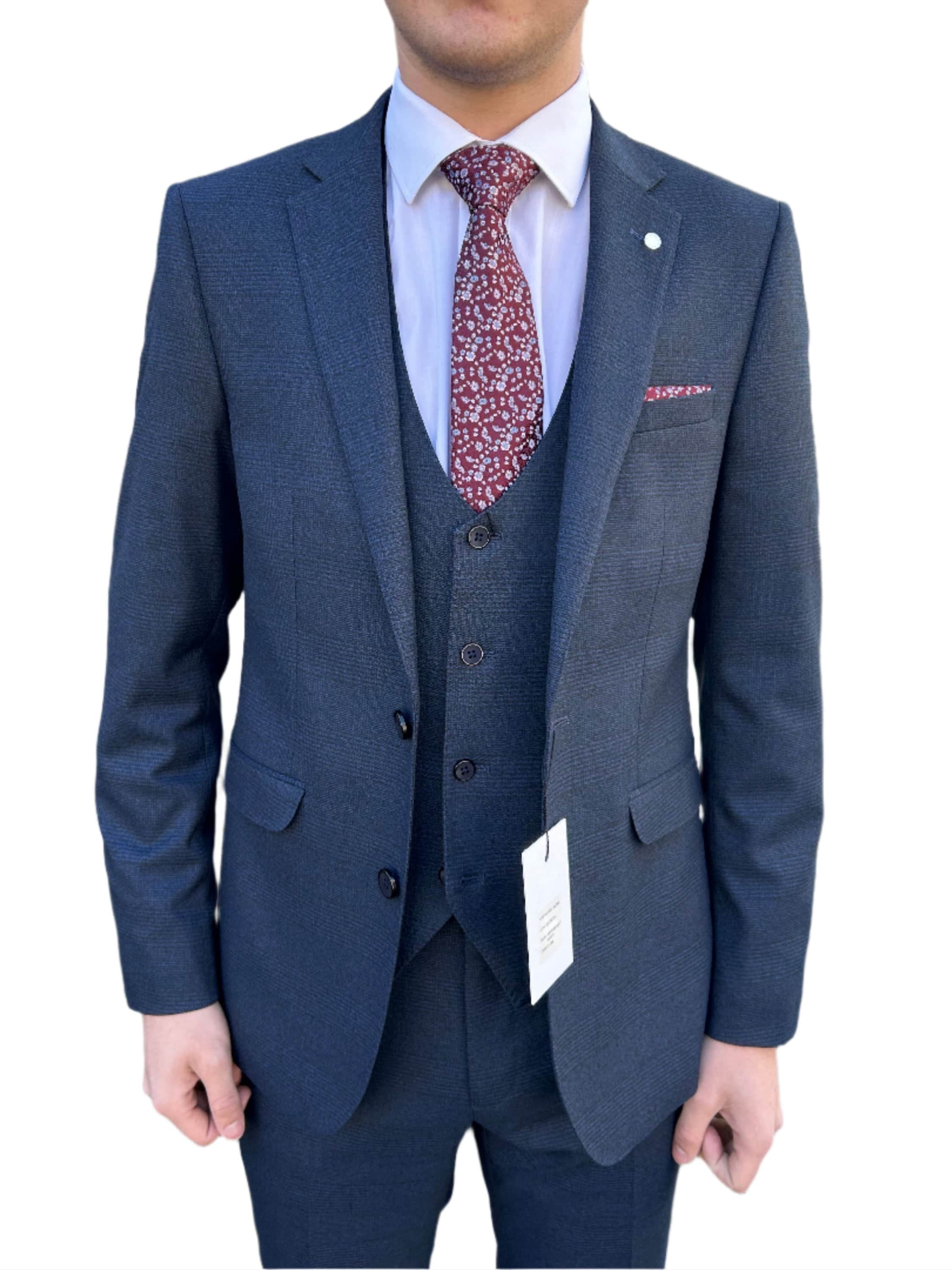 White Label Mix & Match Suit Navy Check